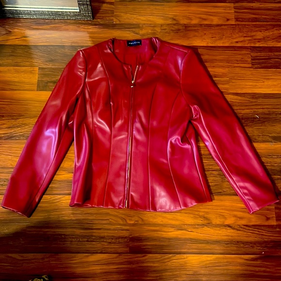 Premise | Jackets & Coats | Nwot Red Faux Leather Jacket | Poshmark